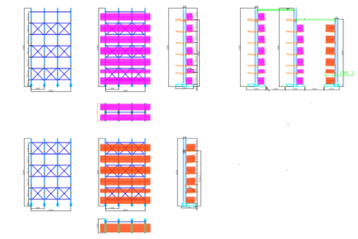 multi layer structure metal pipe storage roll out cantilever rack-multi ...